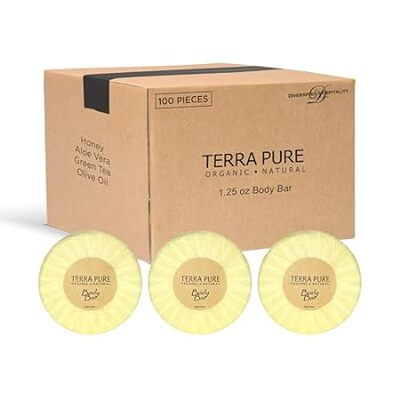 Terra Pure Bar Soap， Travel Size Hotel Amenities， 1.25 oz