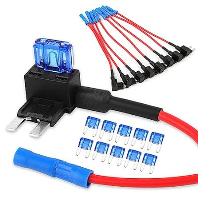 Tiooka 12V Car Add-a-Circuit Fuse TAP Adapter Fuse Holder