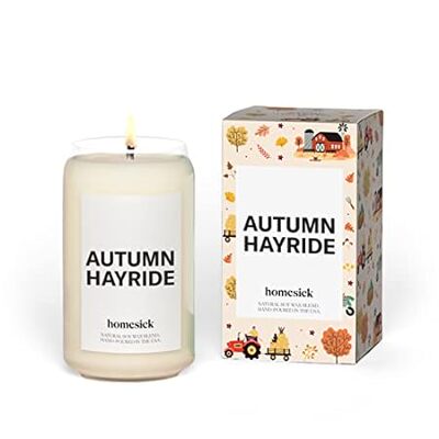 Homesick Premium Scented Candle， Autumn Hayride - Scents