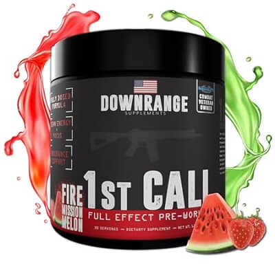 DownRange 1st Call Pre Workout Powder， Preworkout for Men