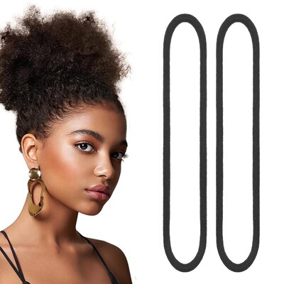 50根跨境亚马逊爆款超长加大35cm卷发高马尾高弹力发圈橡皮筋头绳