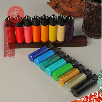 大漆漂流漆扇非遗漂漆大漆颜料