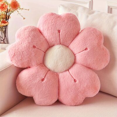 Soft Plush Daisy Flower Throw Pillow - Cozy Decorative Cushi