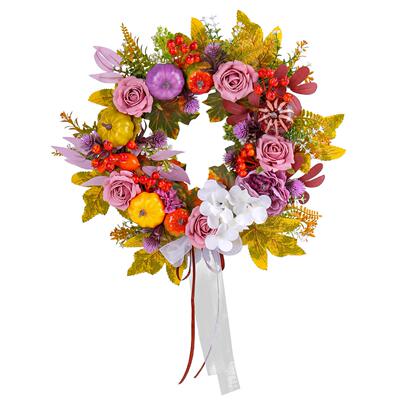 丰收节枯玫瑰瓜花环门南挂村农舍庭院门牌枝花圈乡装YEO饰挂件