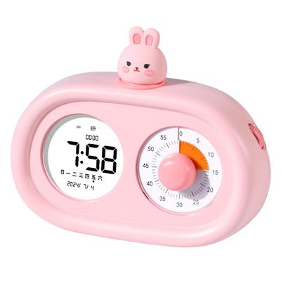 双屏闹可视化计时器钟儿童学生时间管多理功自能静音走时律定时器