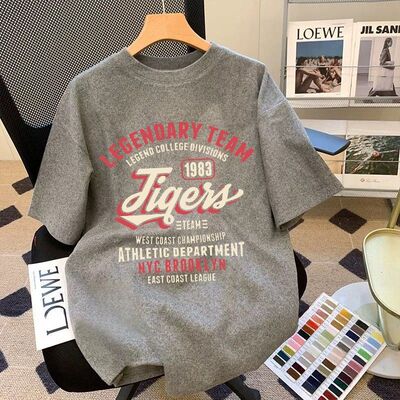 奥特莱斯~品牌折扣外贸专柜撤回ins个性男女2026短袖t恤百搭时尚