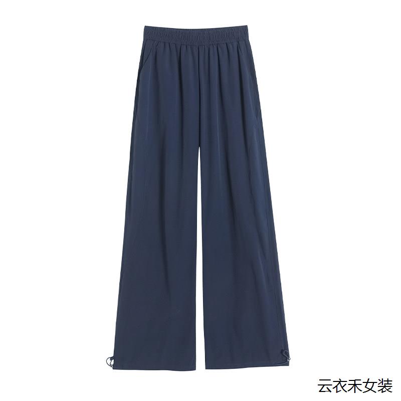 冰丝速干工装裤女夏季薄款2026高腰显瘦宽松垂感休闲运动阔腿裤子