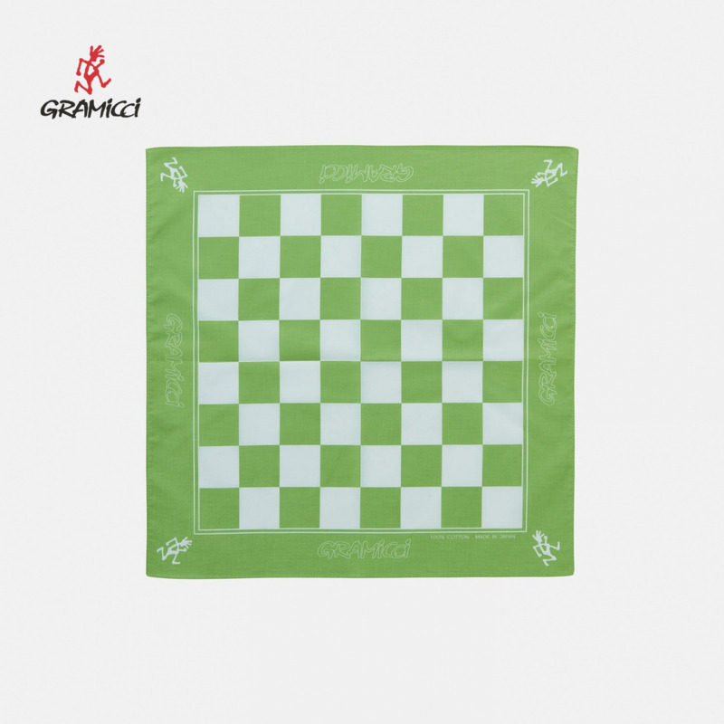 Gramicci小野人个性棋盘图案纯棉手帕头巾G6SA-257