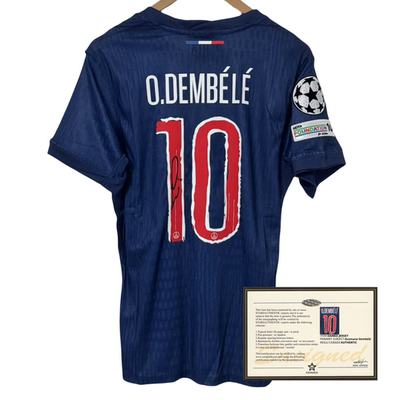 2425巴黎FC10号登贝莱印签 签名球衣 短袖员版soccer jersey