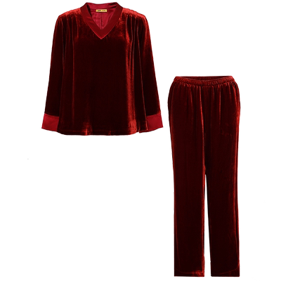 丝绒皇锦长袖分身套装-女款