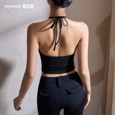 yoyomeat挂脖细带美背普拉提背心