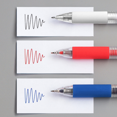 刷题笔A1pq801-按动笔黑色学生用水性笔顺滑圆珠笔签字