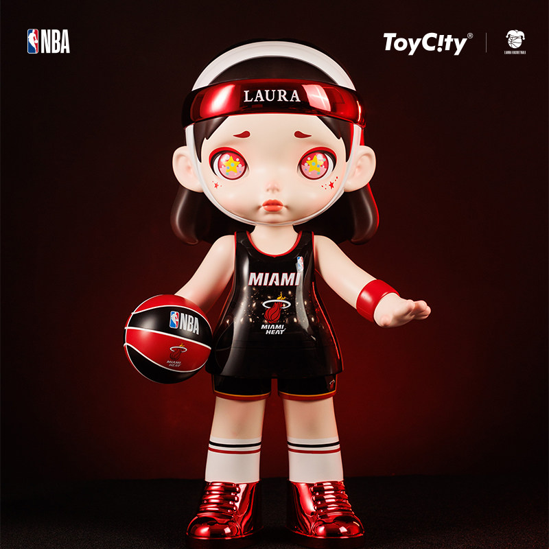 TOYCITY玩具城市LAURA劳拉新品联名NBA热火1000%潮玩手办大娃摆件_虎窝淘