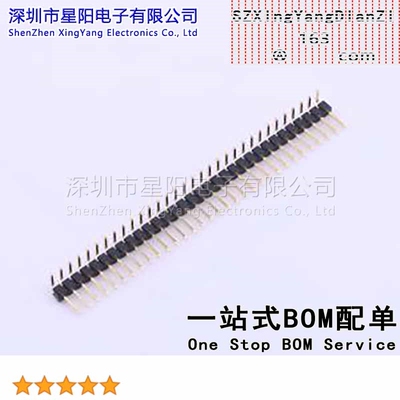 X6511WR-32H-C30D60R2 2.54mm 1x32P弯插 方针 排数 单排 总PIN位