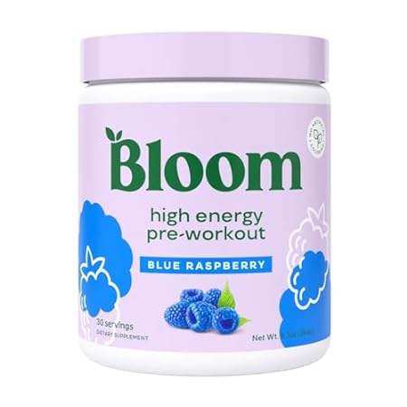 Bloom Nutrition High Energy Pre Workout Powder (Blue Rasp - 小编推荐 ...