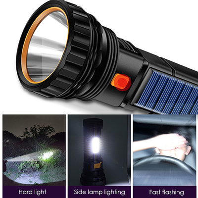 USB recarregável Solar lanterna LED, longo alcance tocha, m