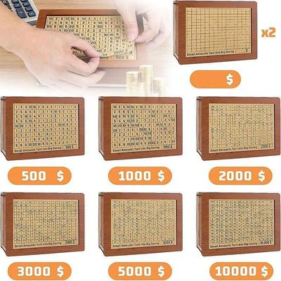 Caixa De Poupan?a De Dinheiro De Madeira, 1000, 2000, 3000,