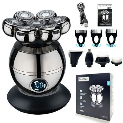 Afeitadora eléctrica 5 en 1 para hombre calvo, cortador flo