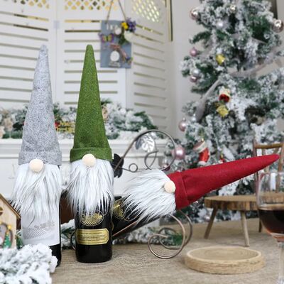 Capa de garrafa de champanhe de natal boneca sem rosto fanta