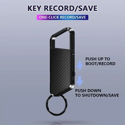 Gravador de Voz Chaveiro, Som Ativado, Mini Ditafone, Grava?