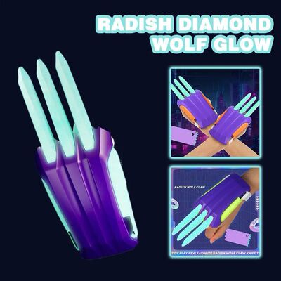 Cuchillo telescópico de impresión 3D, garra de Lobo, peque