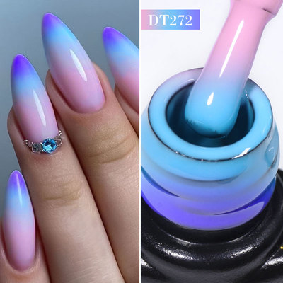Meet across 7ml gel térmico azul y Rosa esmalte de u?as 3 c