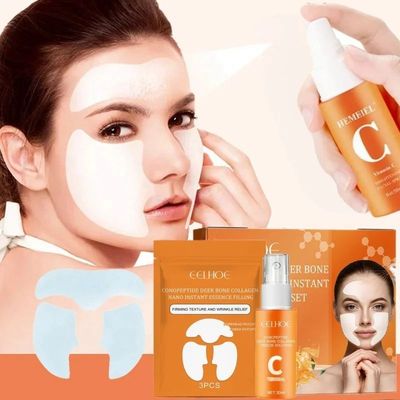 Vitamina C Facial Lifting Serum Set, Colágeno Anti-Rugas Sp
