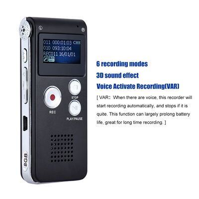 nteligente Digital Audio Voice and Phone Recorder, Dictaphon