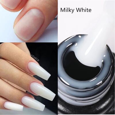 Mtssii-esmalte de u?as de Gel blanco lechoso, extensión rá