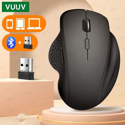 Mouse Bluetooth sem fio ergon?mico recarregável para comput