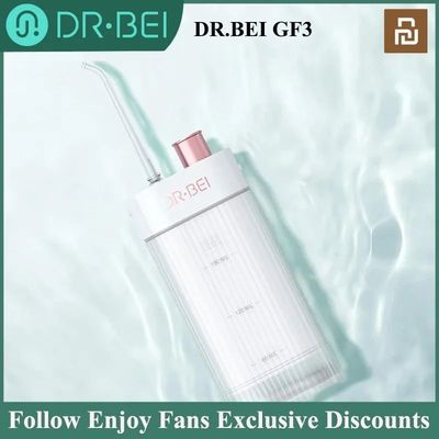 Dr. bei-irrigador oral gf3 sem fio, jato de água dental, po