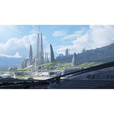 KitBash3D Oasis 元宇宙未来城市摩天大楼城市 建筑 虚幻5 UE4 26