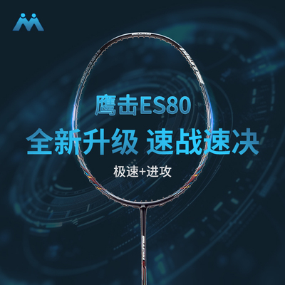 高端鹰击ES80速度拍进口羽毛球拍