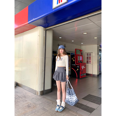 SourceWithU芭蕾风修身显瘦短款t