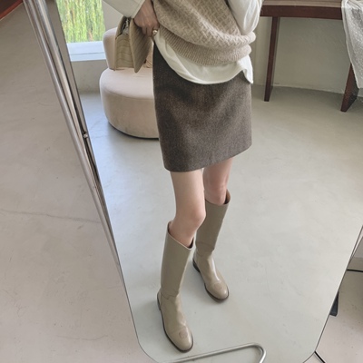 羊毛高级感软糯质地薄呢半裙短裙