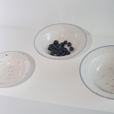 韩国代购手作陶瓷泼墨飞碟碗