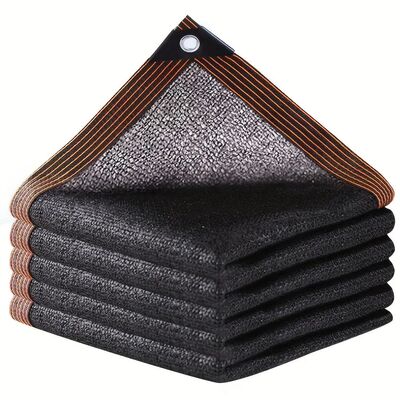Black Shade Cloth Sunblock Mesh Cover Taped Edge With Gromme
