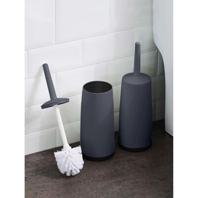 WORTHBUY Plastic Toilet Brush With Standing Base Long Handle