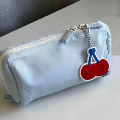 Simple Solid Color Pen Bag Large Capacity Dirty-proof Statio