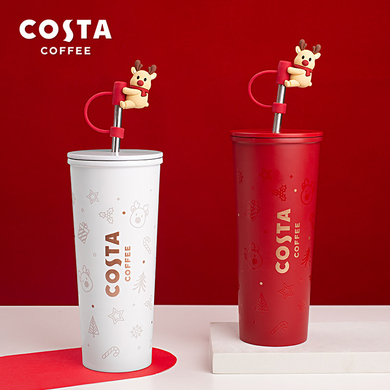 【直播专享】COSTA不锈钢保温水杯大容量吸管杯（赠立体贴）_虎窝淘