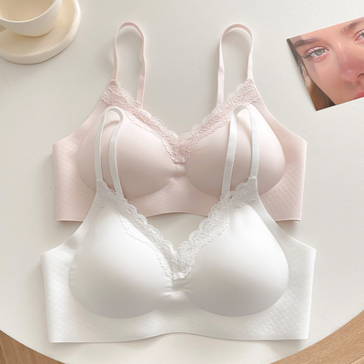 无痕细肩带内衣女小胸聚拢防下垂