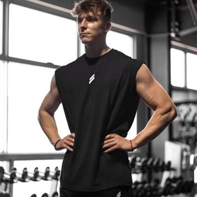 Summer Fitness Sports Tank Top Men's Breathable Loose Fit Tr