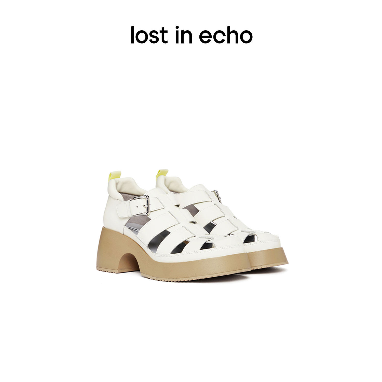 lost in echo夏新款罗马鞋真皮编织凉鞋女小众设计厚底粗跟单鞋_虎窝淘