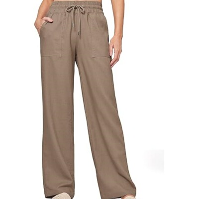 Women's Linen Pants Wide-leg Casual Wide-leg Pants Cotton An