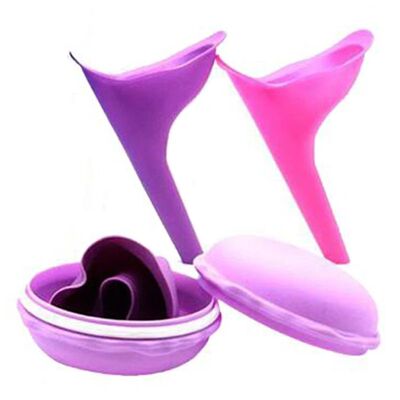 Woman Emergency Stand Urinals with Box Portable Silicone Reu