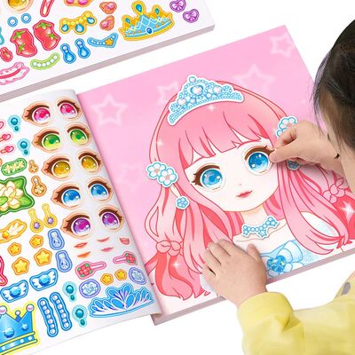 1 set of sticker books, handmade products, creative children