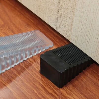 Silicone Door Stop Wedge Safety Stoppers Reusable Shock Abso