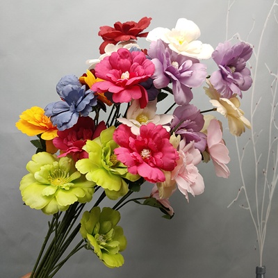 三头凤丹菊婚庆仿真花清仓批发