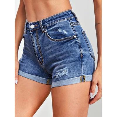 cowboy navy shorts pocket female clothes summer fit slim