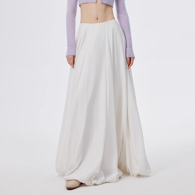 MSL小众设计感亚麻蓬蓬半身裙花苞半裙女显瘦年春夏新款百搭休闲